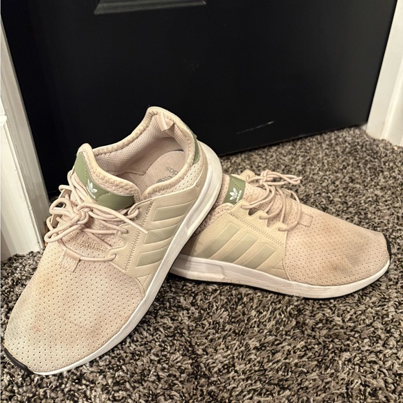 adidas | Shoes | Adidas Cream Sneakers With Olive Details | Poshmark
